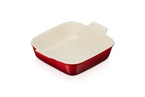 le creuset stoneware heritage square dish, 3 qt. (9"), cerise