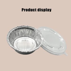 AIDUZETY 5" Foil Baking Pans with Lids - Perfect for Baking and Storing Food (20 Pack)