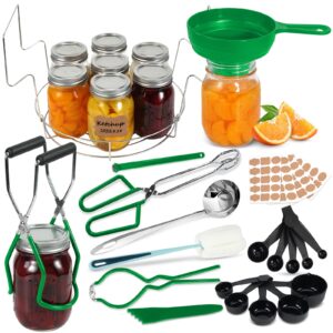 canning supplies starter kit, all-in-one canning kit with rack, home canning set canning accessories canning equipment and supplies for beginners and enthusiasts