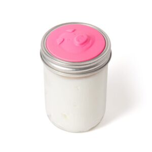 jarware silicone bacon grease saver mason jar lid, wide mouth