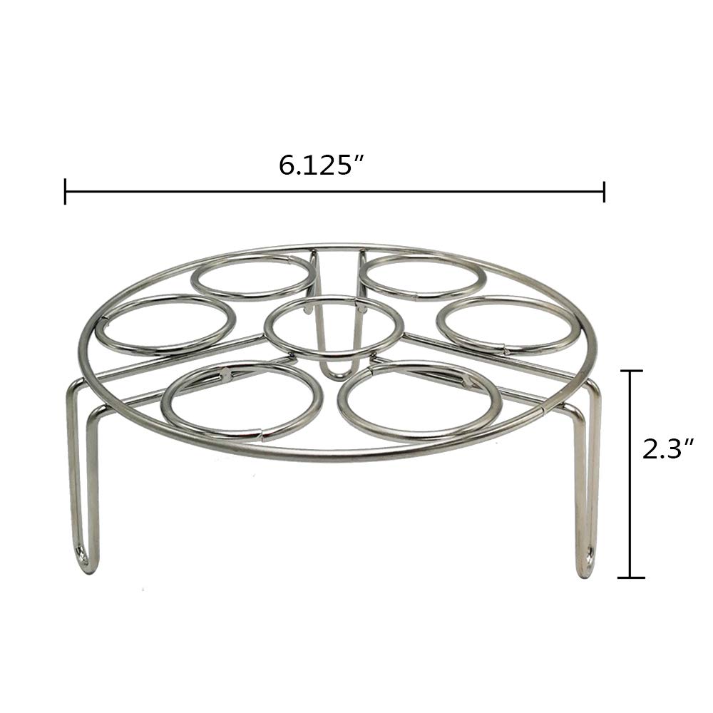 Egg Steamer Rack, Alamic Egg Rack Steamer Trivet Basket Stand for Instant Pot 3 Quart Accessories and Pressure Cooker 3 Qt Accessories, Stainless Steel - 1 Pack