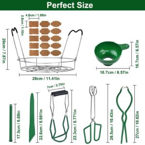 Tisovixo Canning Kits, Canning Supplies Boxed Set, Stainless Steel Set, Jar Lifter, Folding Rack, Tongs, Complete Multifunctional Canning Tools, Canning kit includes wide mouth funnel for jars