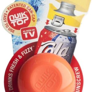 Compac Compac Quiktop Can Cap, Red, Keep Drinks Fresh & Fizzy - Turn Cans Into Bottles (Pack of 3)