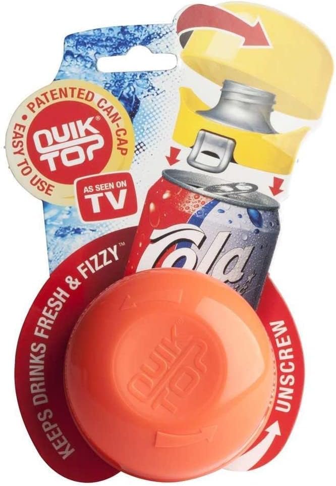 Compac Compac Quiktop Can Cap, Red, Keep Drinks Fresh & Fizzy - Turn Cans Into Bottles (Pack of 3)