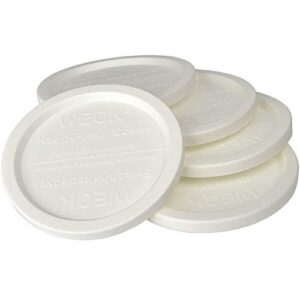 weck jar 5 pack keep fresh plastic lids, 5 pack (medium = 3 1/8", 80mm opening) fits models 751, 900, 901, 908, 976, 996