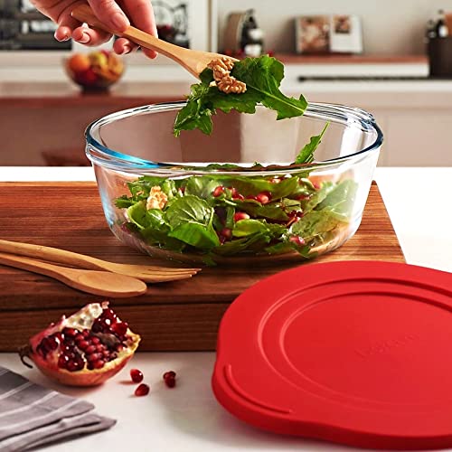 ums Glass Casserole Dish - Borosilicate Glass, Bakeware with Lid | Food Storage Glass Baking Dish with Lid, Oven, Stove, Microwave, Dishwasher and Refrigerator Safe Baking Dish - 2.2 Quarts