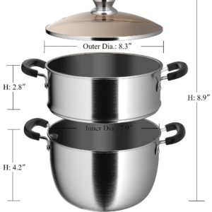 VENTION Steamer Pot for Cooking, Vegetable Steamer, 5-Ply Stainless Steel Steamer, 7.9 Inch