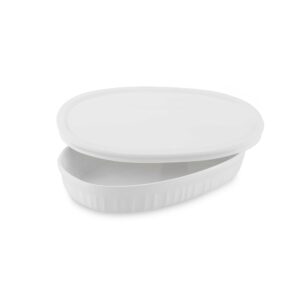 corningware french white 15-ounce oval dish