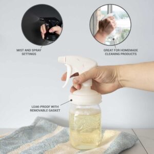 reCAP Mason Jar Spray Lid | Regular Mouth | Natural | Made in the USA | Leak-proof | Freezer-proof