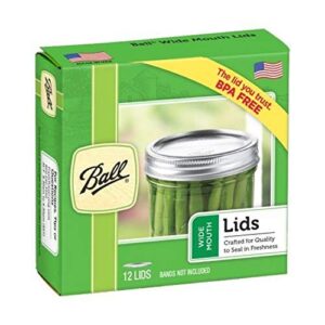 ball jars wide mouth lids, 12 count (pack of 1)