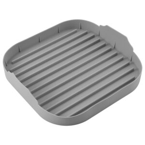 microwave bacon maker, food grade silicone bacon cooker for microwave oven silicone bacon tray (gray)