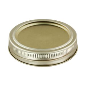 GOLDEN HARVEST 24 Pieces Canning Jar Lid and Ring WIDE MOUTH Jar Ring Bands Set Split Type LidsLeak Proof and Secure Canning Jar Caps (Gold, 86 mm)