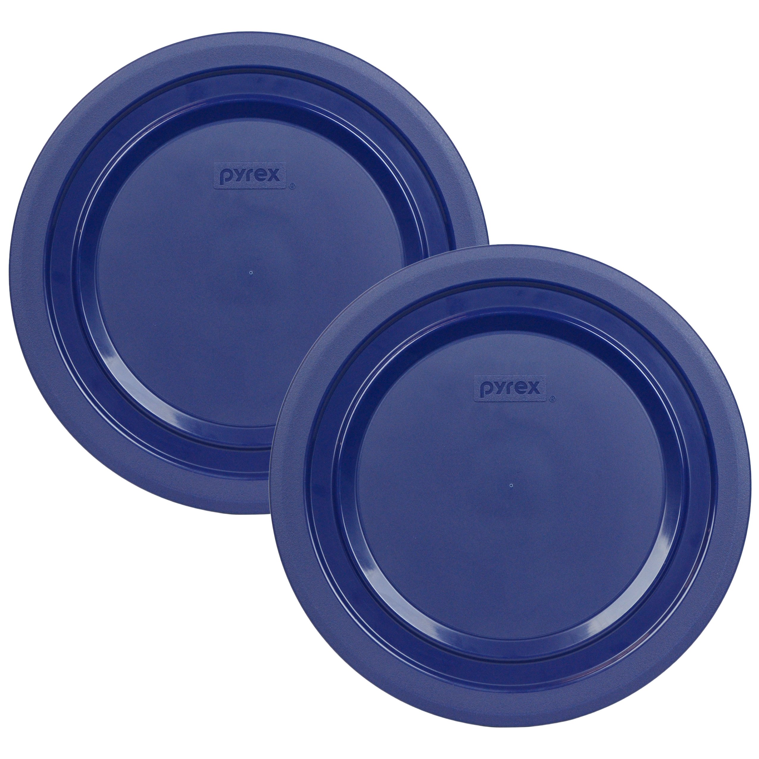 Pyrex 7404-PC 4.5 Quart Navy Blue Round Plastic Storage Lid, Made in USA - 2 Pack