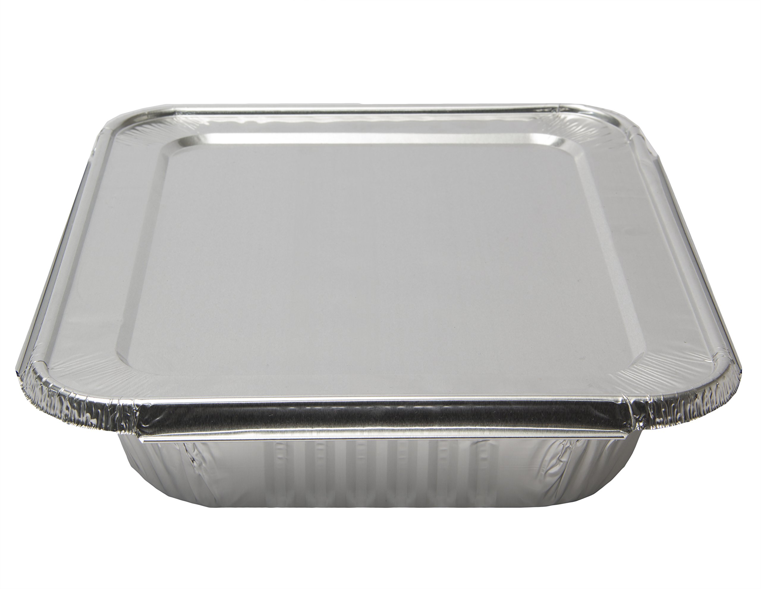 EHOMEA2Z Aluminum Foil Pans With Lids Half Size (10 Pack) 10 Lids and 10 Pans, 9x13 Prepping, Roasting, Food, Storing, Heating, Cooking, Chafers, Catering, Buffet Supplies