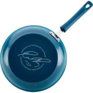 Rachael Ray Brights Nonstick Cookware Set / Pots and Pans Set - 14 Piece, Marine Blue