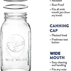 Tebery 3 Pack Wide Mouth Mason Jars 64 oz with Airtight Lids and Band, 1/2 Gallon Clear Glass Storage Jars For Canning, Fermenting, Pickling, Storing