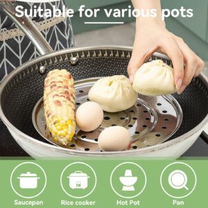 9.5in Steamer Rack, Stainless Steel Round Steaming Tray Canner Steaming Rack Food Vegetable Steam Tray for Pressure Cooker Pot