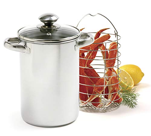 Norpro 573 Stainless Steel Vertical Cooker/Steamer, 3 Piece Set, 10in/25.5cm, as shown