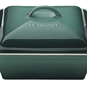 Le Creuset Stoneware Heritage Covered Square Casserole, 9-Inch, Artichaut