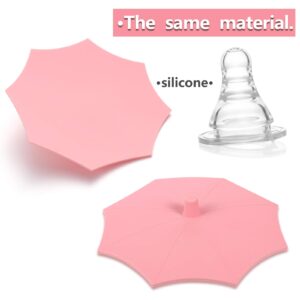 NEW Silicone Umbrella Cup Covers 4-Pack(Upgrade oct. 2020),Food Grade Lids Keep Drinks Warm or Cold Longer, Lids for Mugs, Cups, Tea Pots, Flexible Mug Covers, Cup Lids for Coffee & Tea.(Mix Colour)