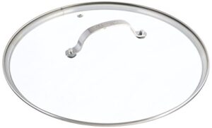 gotham steel clear tempered glass vented lid - prevents pots and pans from messy spillovers (12.5-inch lid)