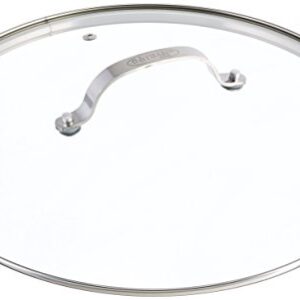 Gotham Steel Clear Tempered Glass Vented Lid - Prevents Pots and Pans from Messy Spillovers (12.5-inch Lid)