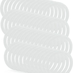 Cornucopia Silicone Seal Rings for Mason Jar Lids (Wide Mouth, 48-Pack), Airtight Seal Gasket for Plastic Lids 86-450 Size