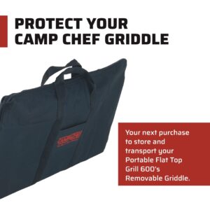 Camp Chef FTG600P Griddle Carry Bag - Easily Carry the Portable Flat Top Grill 600's Removable Griddle - Carefully Transport Your Griddle - Durable, Secure Carry Bag