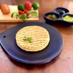 Comal for Tortillas 10 Inches Cayana Grill Griddle Pan Black Clay, 100% Handcraft Organic Cookware and Tableware Enhance Food Flavor and Take Care of our Planet