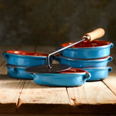 Mediterranean Blue Crema Catalana Dessert Set by La Tienda