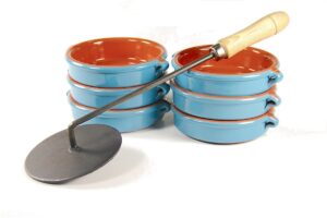 mediterranean blue crema catalana dessert set by la tienda