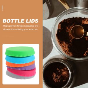 Tofficu 6pcs Silicone Can Cover Coke Can Covers Standard Beverage Can Covers Beverage Can Lids Soda Lid Protectors