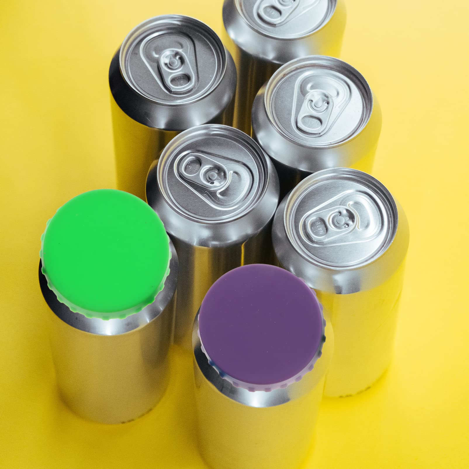 Tofficu 6pcs Silicone Can Cover Coke Can Covers Standard Beverage Can Covers Beverage Can Lids Soda Lid Protectors