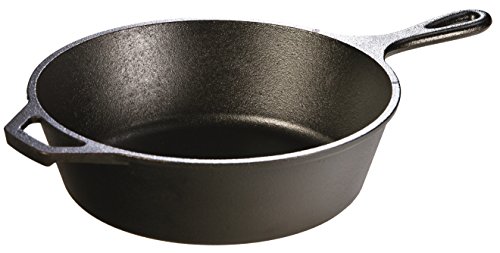 Lodge L8DSK3 Cast Iron Deep Skillet, Pre-Seasoned, 10.25-inch & Seasoned Cast Iron Care Kit