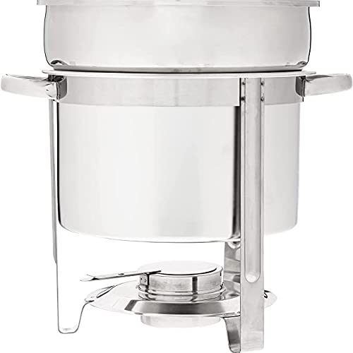 11L Marmite Soup Chafer/Stainless Steel Soup Warmer/Soup Server with Spoon and Water Pan for Chilli and Gumbo