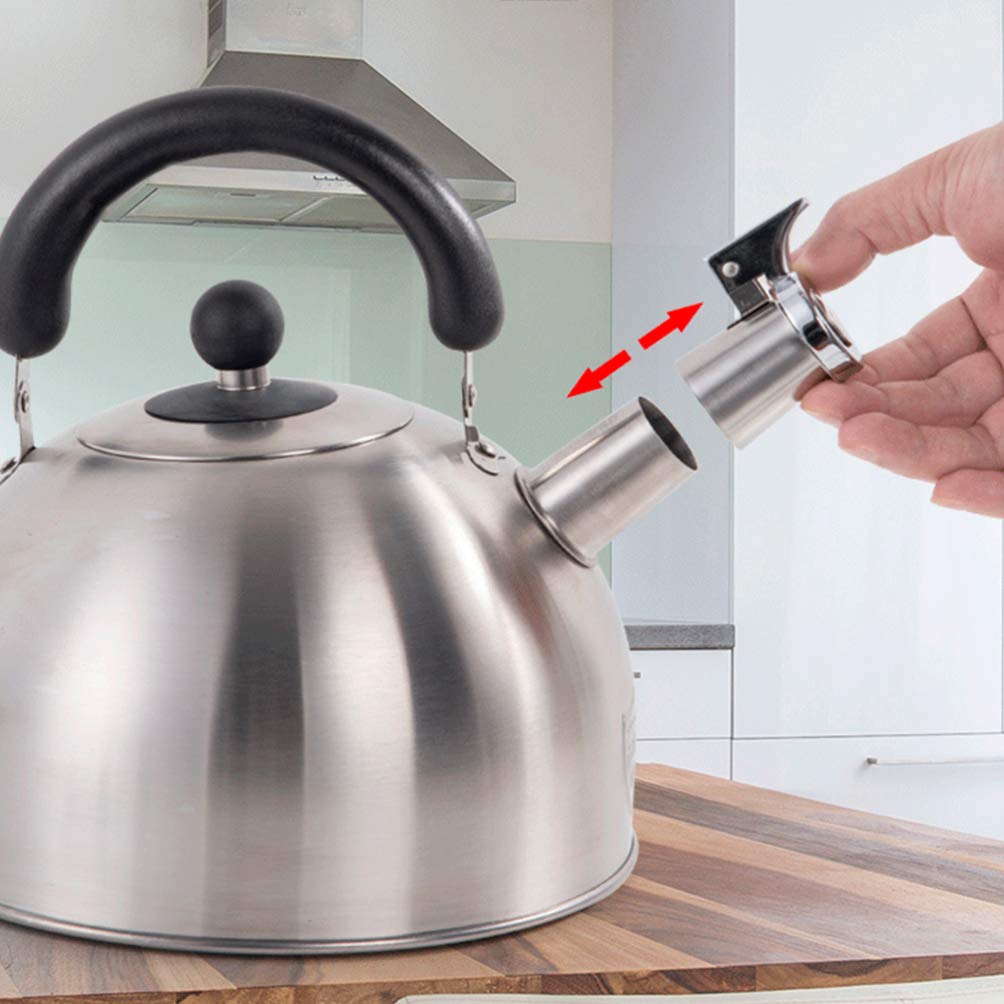 YARDWE Tea Kettle lound Whistle Kettle Whistle Replacement Water Boiling Kettle Nozzle Stainless Steel Teapot Spout Tip Kettle Warning Tea Kettle Whistling Parts（1.57X1.26X1.10in）