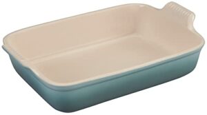 le creuset stoneware heritage rectangular dish, 4 qt. (12" x 9"), sea salt