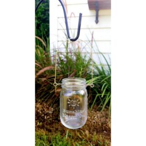 Sunshine Mason Co. Pint Sized Glass Mason Jars with Hanger Handles Set of 12