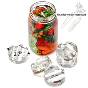 Trademark Innovations Glass Fermentation Pickling Jar Weights, 2.7"