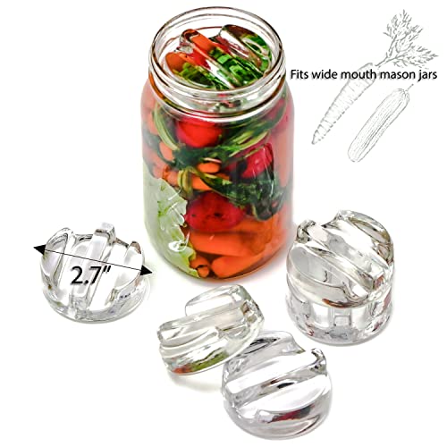 Trademark Innovations Glass Fermentation Pickling Jar Weights, 2.7"