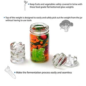 Trademark Innovations Glass Fermentation Pickling Jar Weights, 2.7"