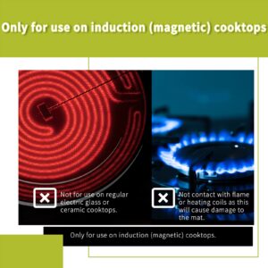 Cook's Aid 2 Pcs Induction Cooktop Protector Mat - (Magnetic) Induction Stove Protector - for Induction Stove, Multifunctional Silicone Mats - for Cooktop Cover, Microwave mat, Trivet