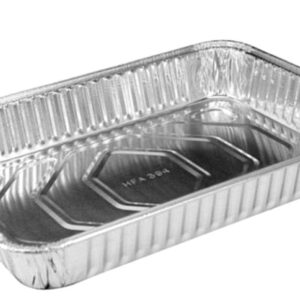 Handi-Foil 13" x 9" Oblong Aluminum Foil Disposable Cake Pan - REF # 394 (Pack of 12)