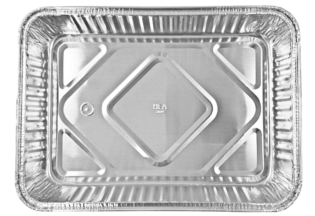 Handi-Foil 13" x 9" Oblong Aluminum Foil Disposable Cake Pan - REF # 394 (Pack of 12)