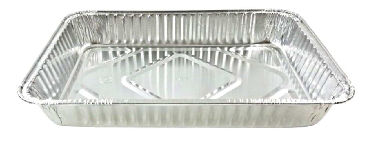 Handi-Foil 13" x 9" Oblong Aluminum Foil Disposable Cake Pan - REF # 394 (Pack of 12)