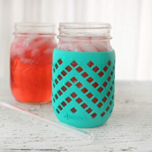 JarJackets Silicone Mason Jar Sleeve - Fits 16oz (1 pint) REGULAR-Mouth Jars | Package of 4 (Multicolor)