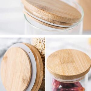 Natural Decorative Bamboo Lids,Dustproof Creative Cover Wooden Silicone Mug Cup Cover For Mug Jar,4pcs (10cm/3.94'')