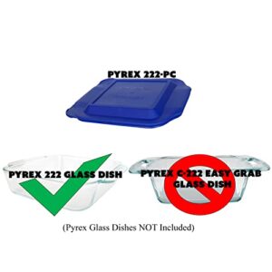 Pyrex 222-PC 2qt Blue Lid (2-Pack)