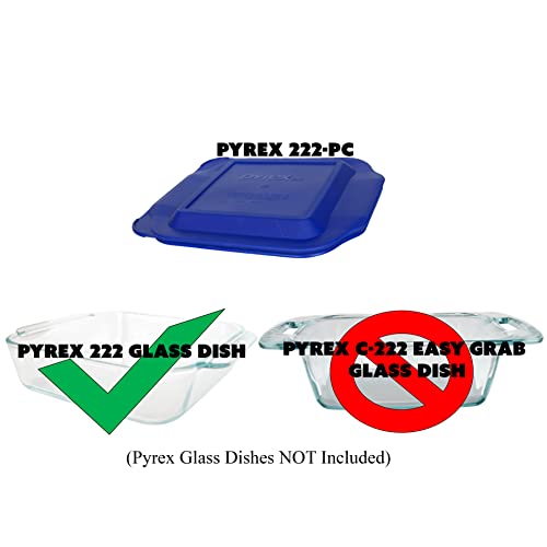 Pyrex 222-PC 2qt Blue Lid (2-Pack)