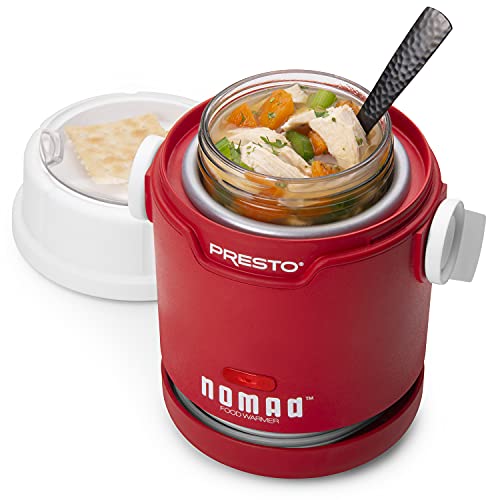 Presto 06015 Nomad Mason Traveling, Portable Food Warmer, 1 Pint Jar, Red